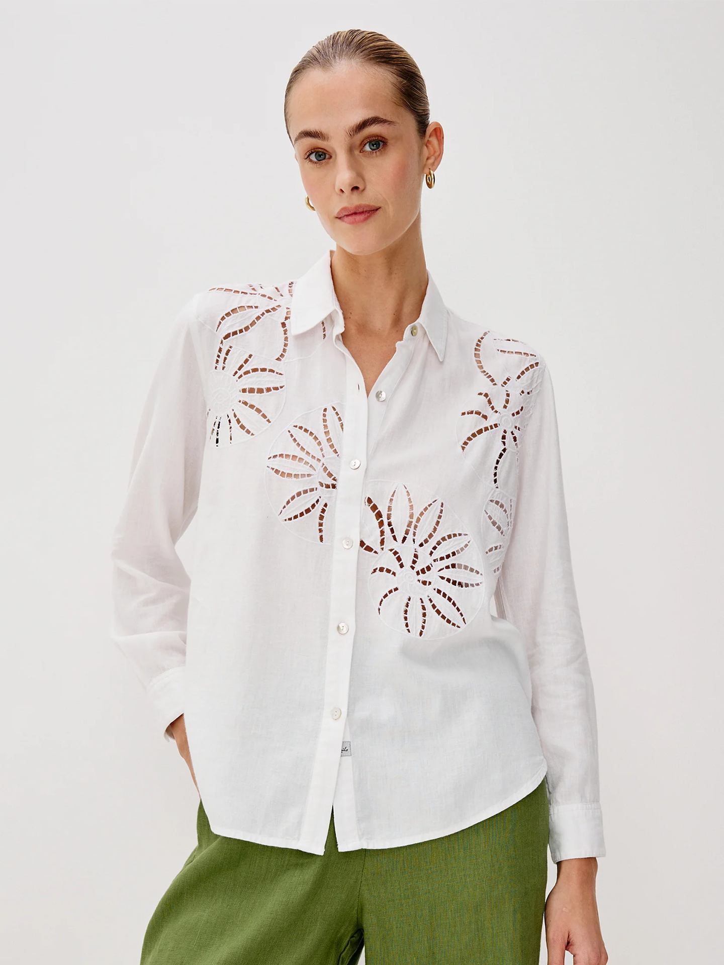 Samar Shirt in White – MAHI GOLD