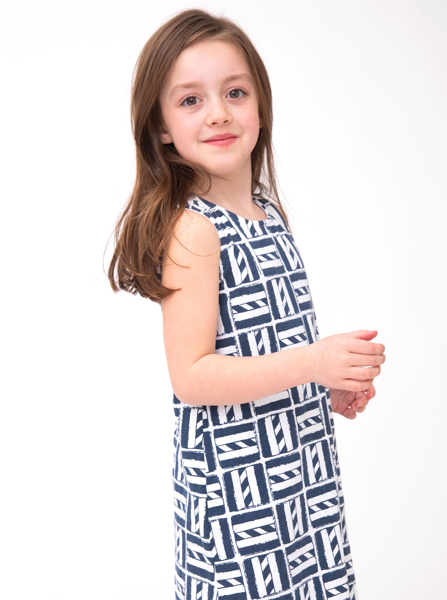 Emily Dress in Cape Cod in Navy – MAHI GOLD