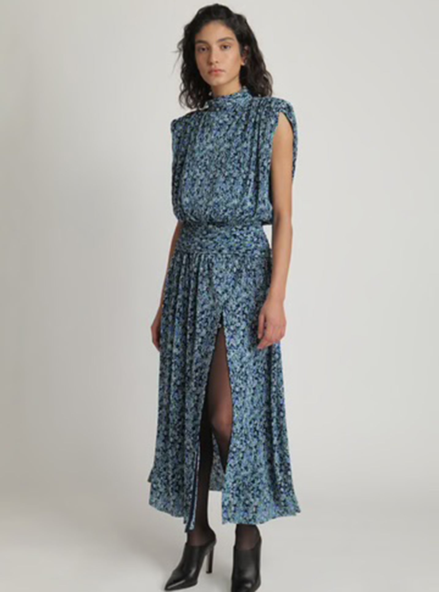 Solange Dress in Turquoise Print – MAHI GOLD